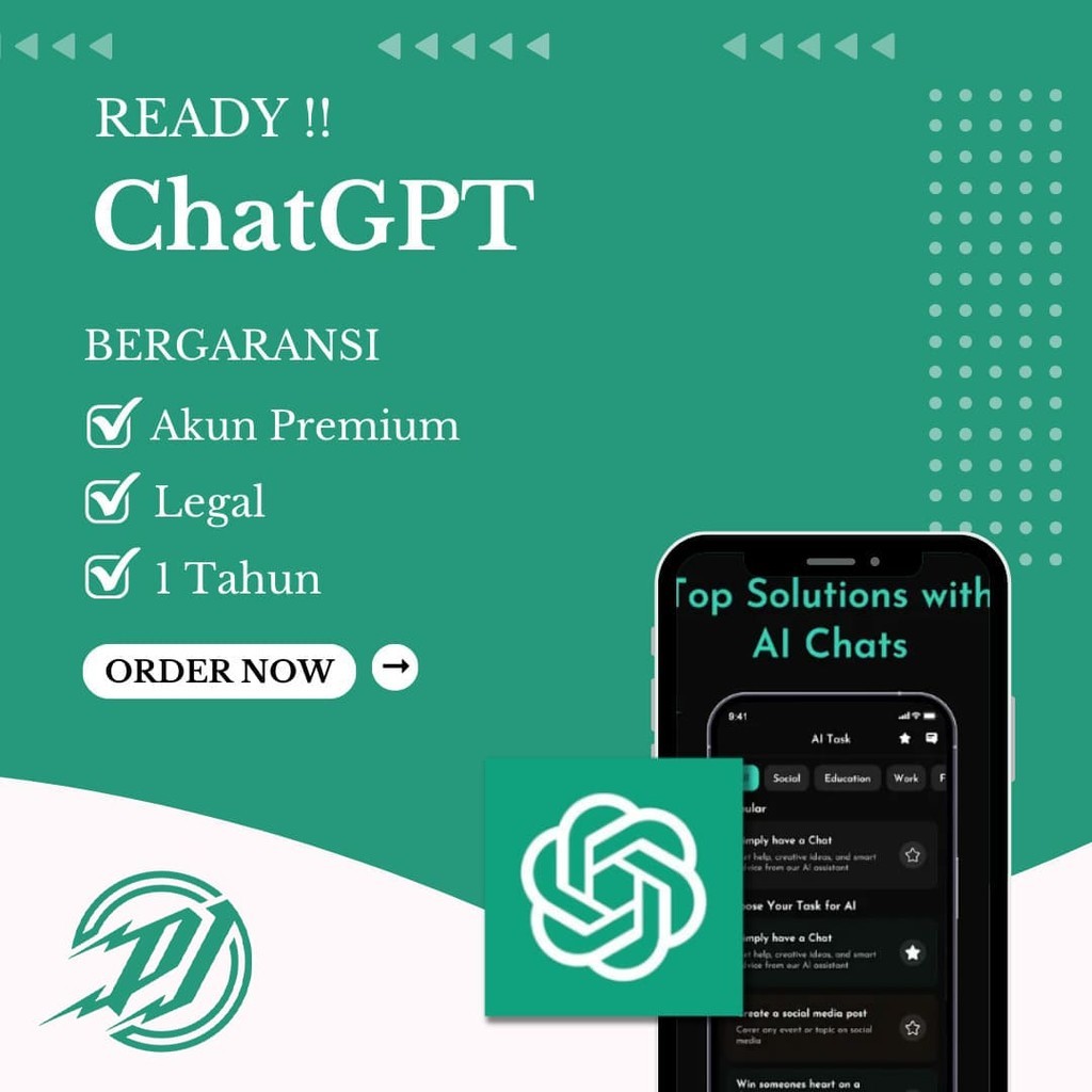 Jual ChatGPT Plus Premium Gpt 4 Original 1 Tahun (Untuk Semua Perangkat) | Shopee Indonesia