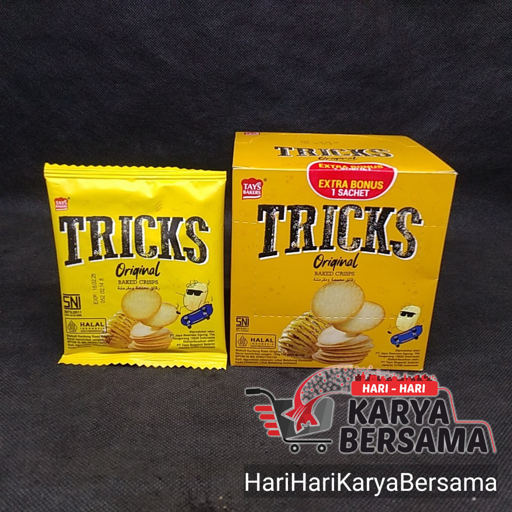 Jual MAKANAN RINGAN BISKUIT TRICKS BAKED CRISPS POTATO ORIGINAL ISI 10 ...
