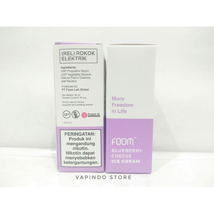 Jual SALT FOOM BLUEBERRY ICE CREAM SALTNIC 30ML 30MG BY FOOM LAB ...