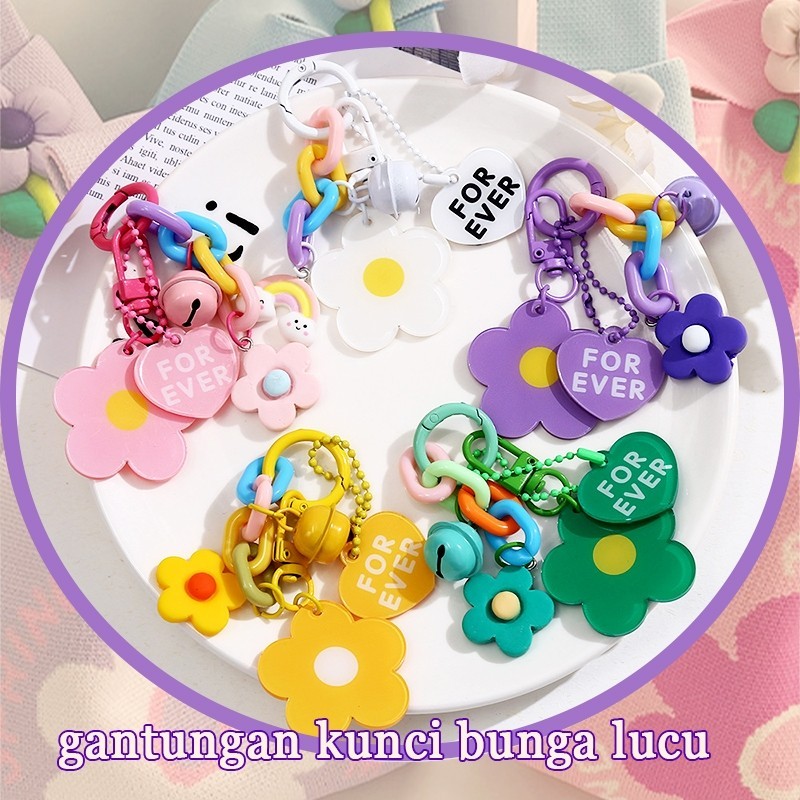 Jual Gantungan Kunci Lucu Trending Gantungan Tas Bunga Rantai Love ...