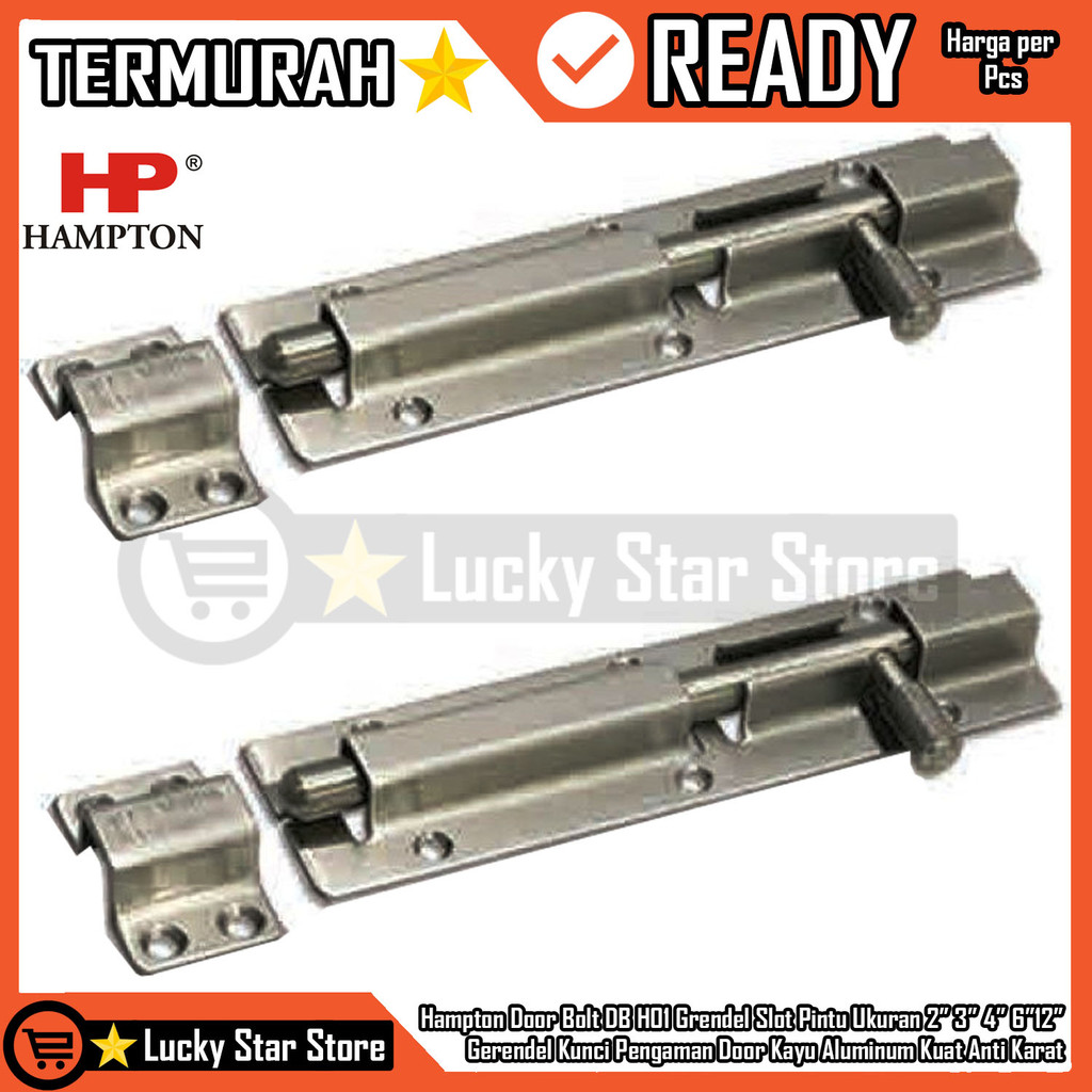 Jual Hampton Door Bolt DB H01 Grendel Slot Pintu Ukuran 2” 3” 4” 6”12 ...