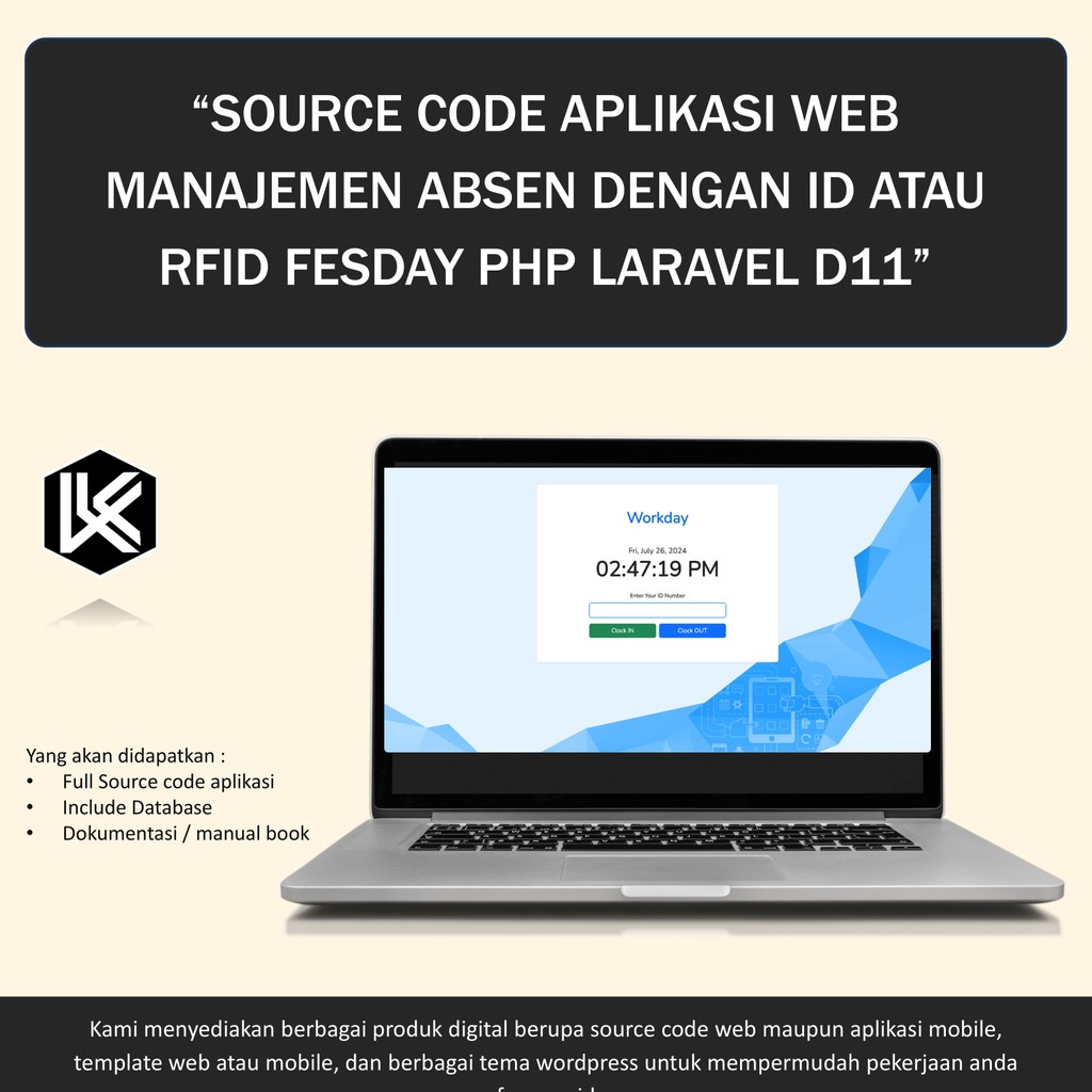 Jual SOURCE CODE APLIKASI WEB MANAJEMEN ABSEN DENGAN ID ATAU RFID FESDAY PHP LARAVEL D11 ...