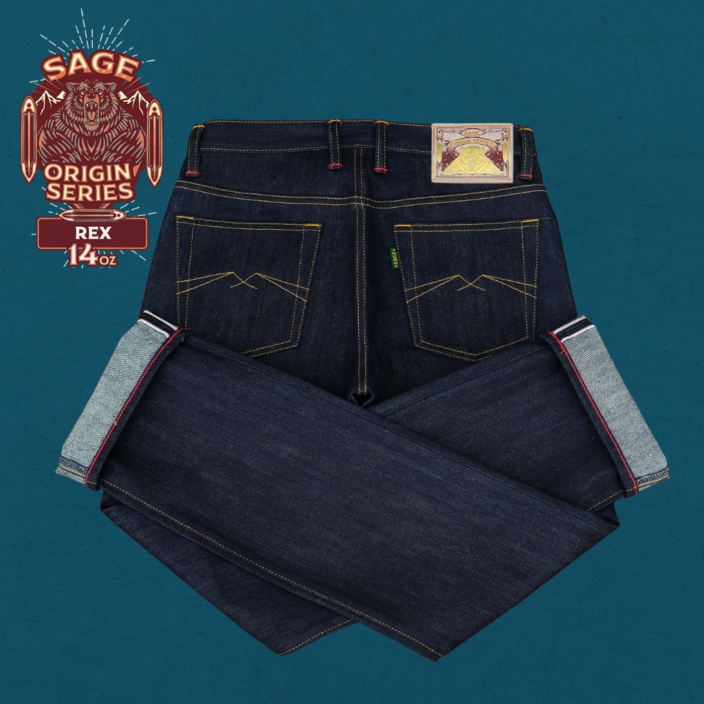Jual Sage Origin Series : Rex 14oz Sanforized Extra Deep Indigo ...