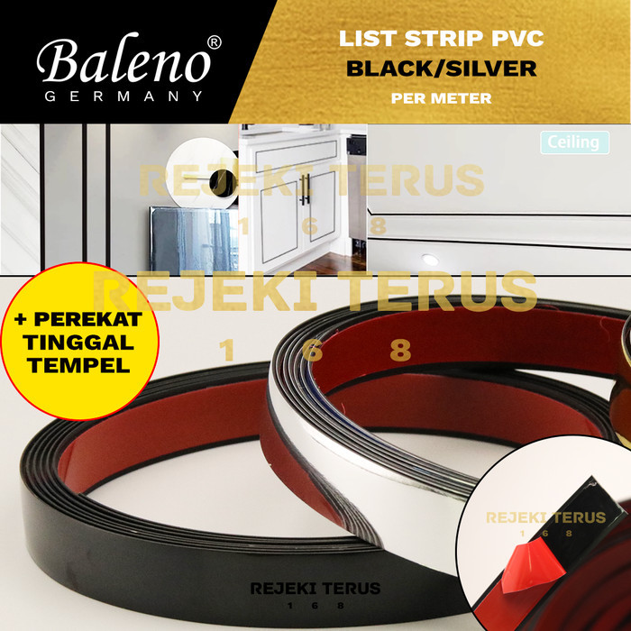 Jual List Strip PVC Sticker Black Silver Hairline Baleno / Lis Edging ...