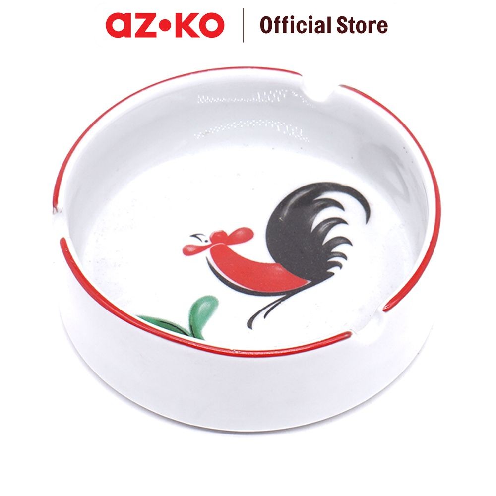 Jual AZKO Asbak Kukuruyuk Keramik - Putih Clay Ashtray Wadah Abu Rokok ...