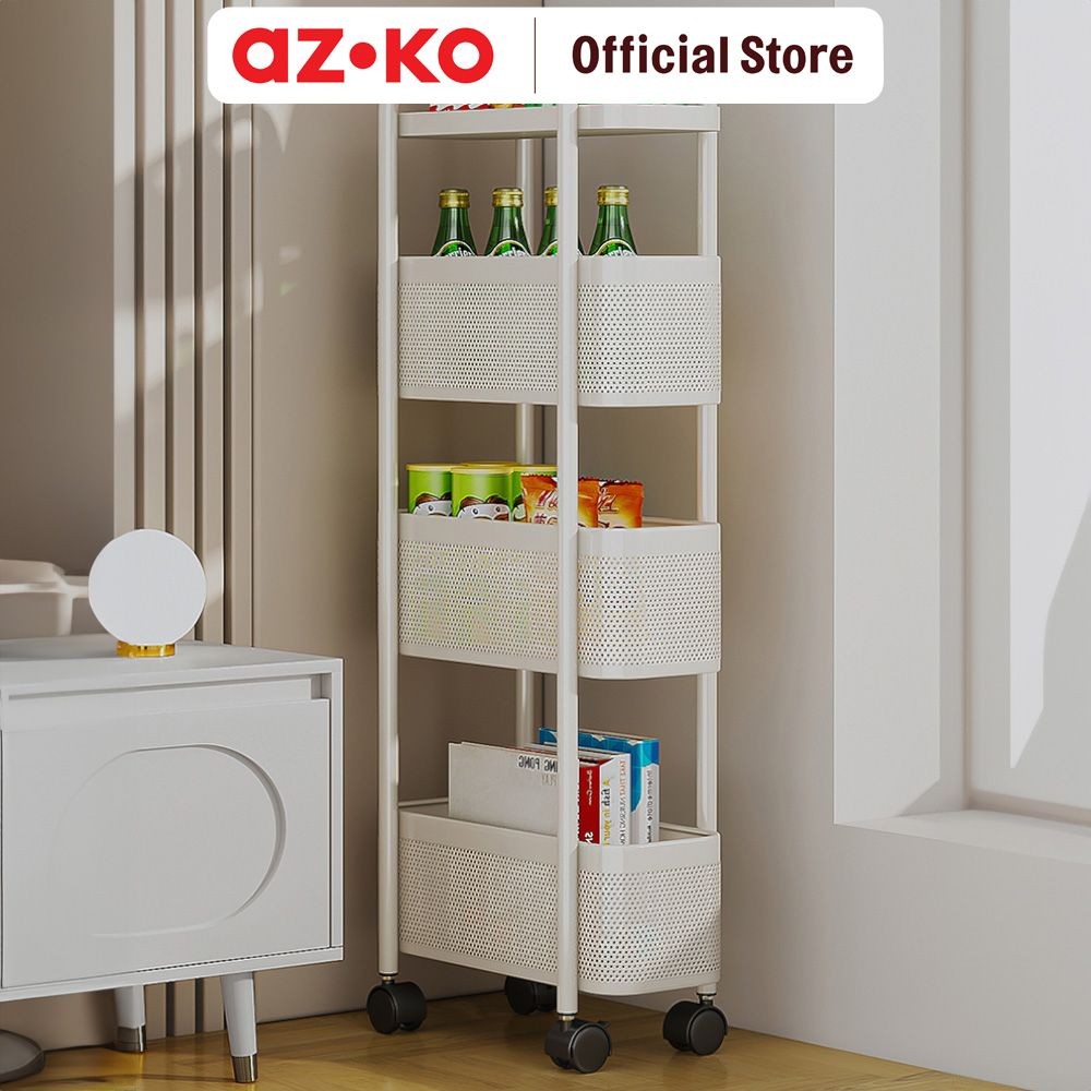 Jual AZKO Stora Kassy Rak Troli 4 Tingkat Slim - Putih Tempat ...