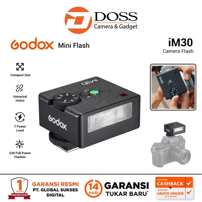 Jual Godox iM30 Mini Camera Flash iM 30 Mini Flash | Shopee Indonesia