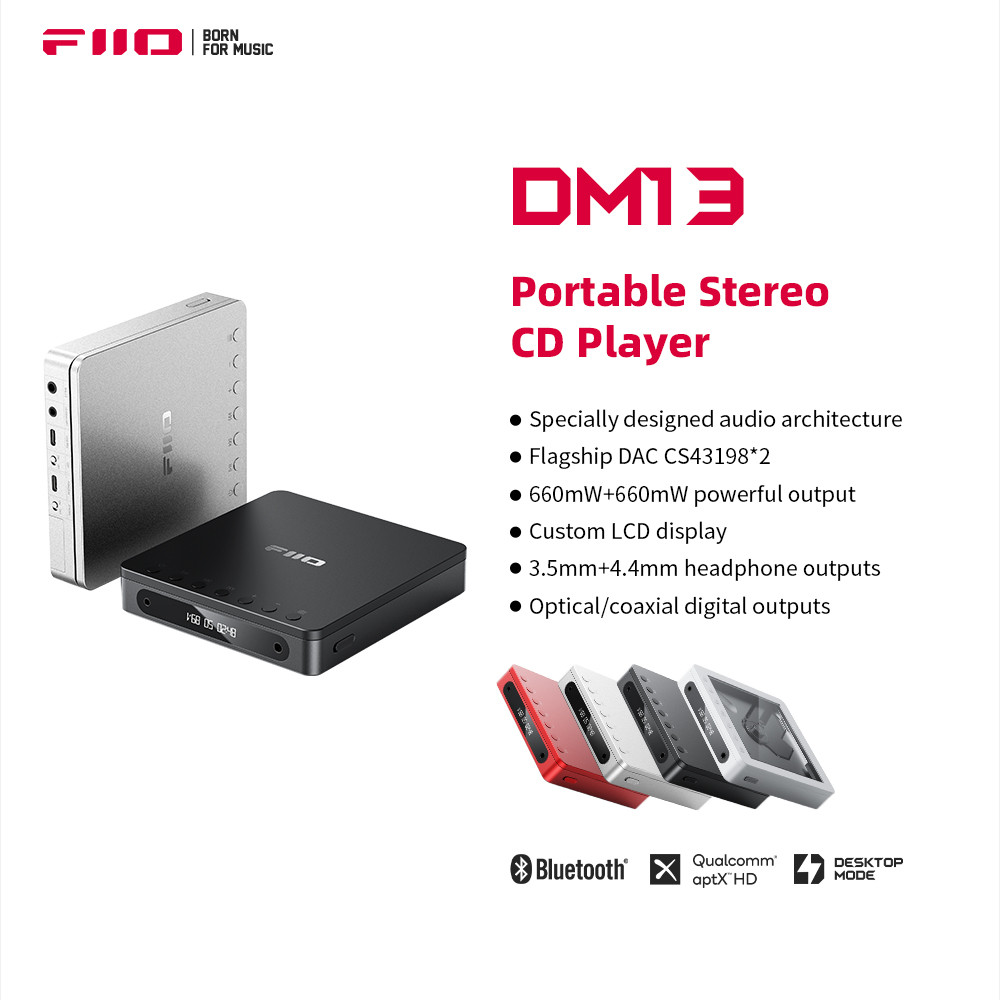 Jual FiiO DM13 Multifunctional Portable Stereo CD Player with Long ...