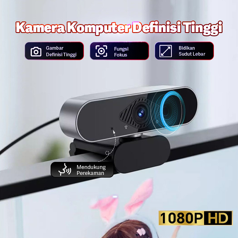 Jual Webcam Laptop 1080P USB Kamera Computer PC 4K With Mic Full HD ...