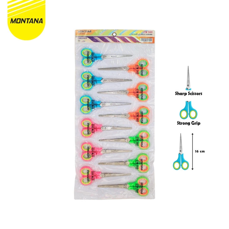 Jual Gunting 6" MONTANA STW-560 (12pc) | Shopee Indonesia