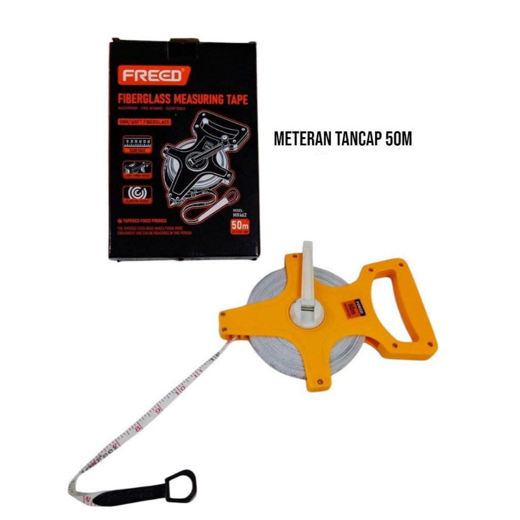 Jual Meteran Fiber PVC 50m Meter Tancap Tanah Meteran Roll | Shopee ...