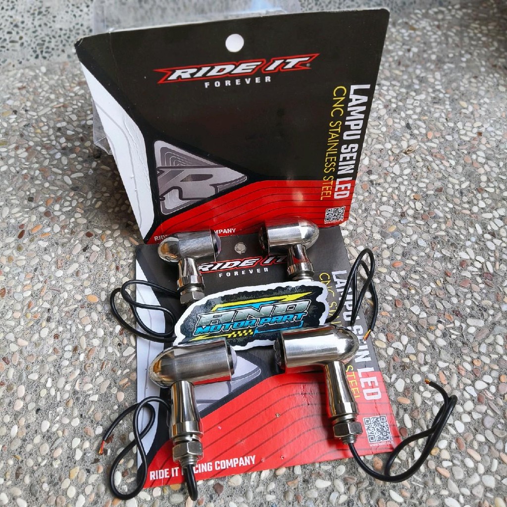 Jual lampu riting sein led RIDE IT stainless riting led RIDE IT 4 biji ...