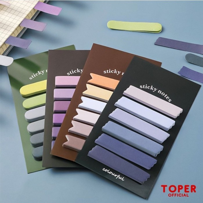 Jual TOPER Sticky Notes Gradasi Set Isi 120 Lembar 6 Warna Aesthetic ...
