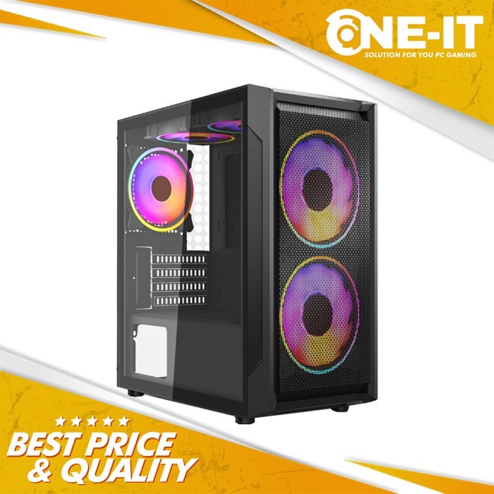 Jual Case Enlight INFINITY TWINS V2 Mini Tower Micro-ATX Tempered Glass ...