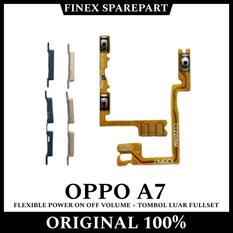 Jual PERNIK TOMBOL LUAR POWER ON OFF VOLUME + FLEXIBLE FLEKSIBEL POWER ON OFF VOLUME OPPO A7 ...