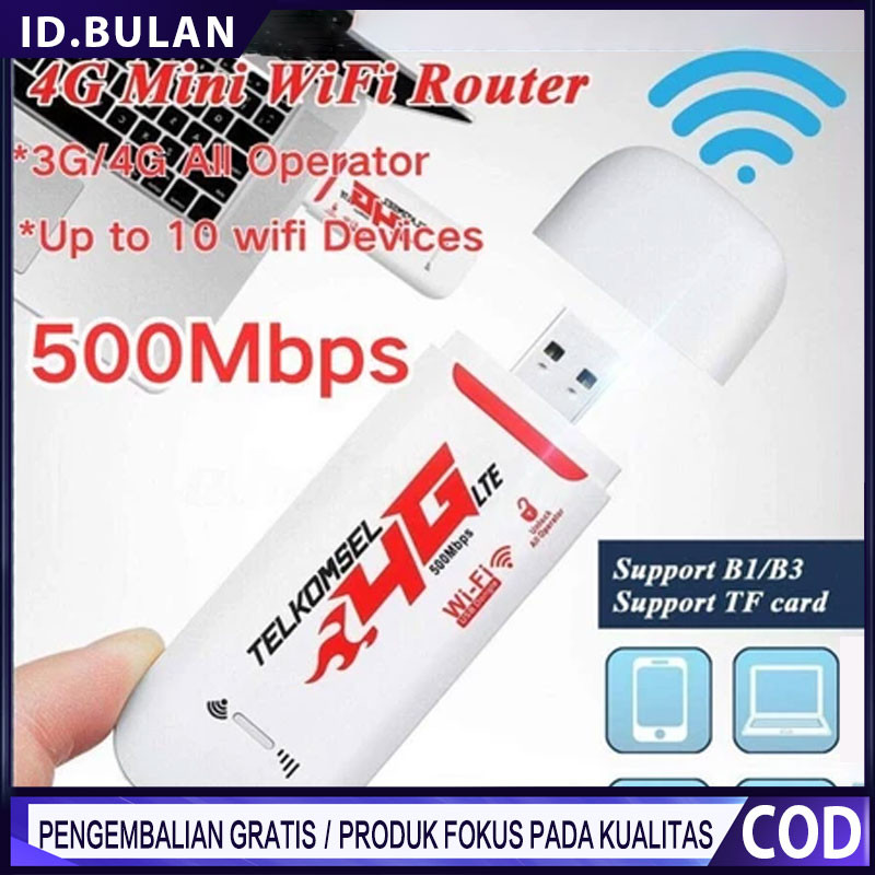Jual Modem WIFI 4G Support All Operator SIM Card 500Mbps Modem 4G LTE ...