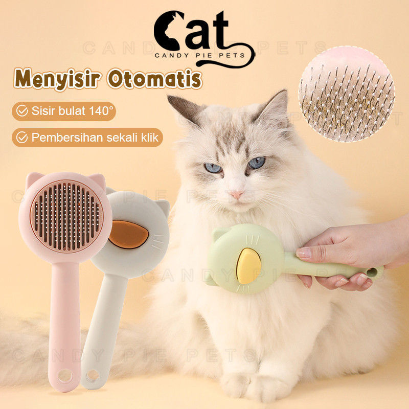 Jual Sisir Bulu Kucing Tombol Sisir Kucing Otomatis Sisir Grooming ...