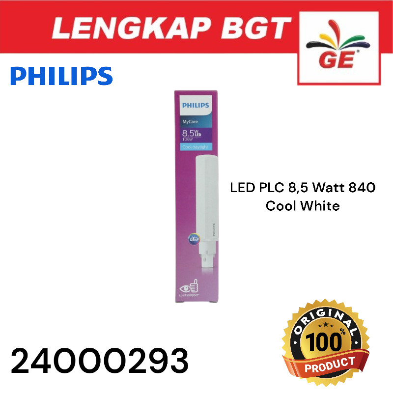 Jual Philips LED PLC 8.5W 840 G24d-3 Lampu LED Cool Daylight CW ...
