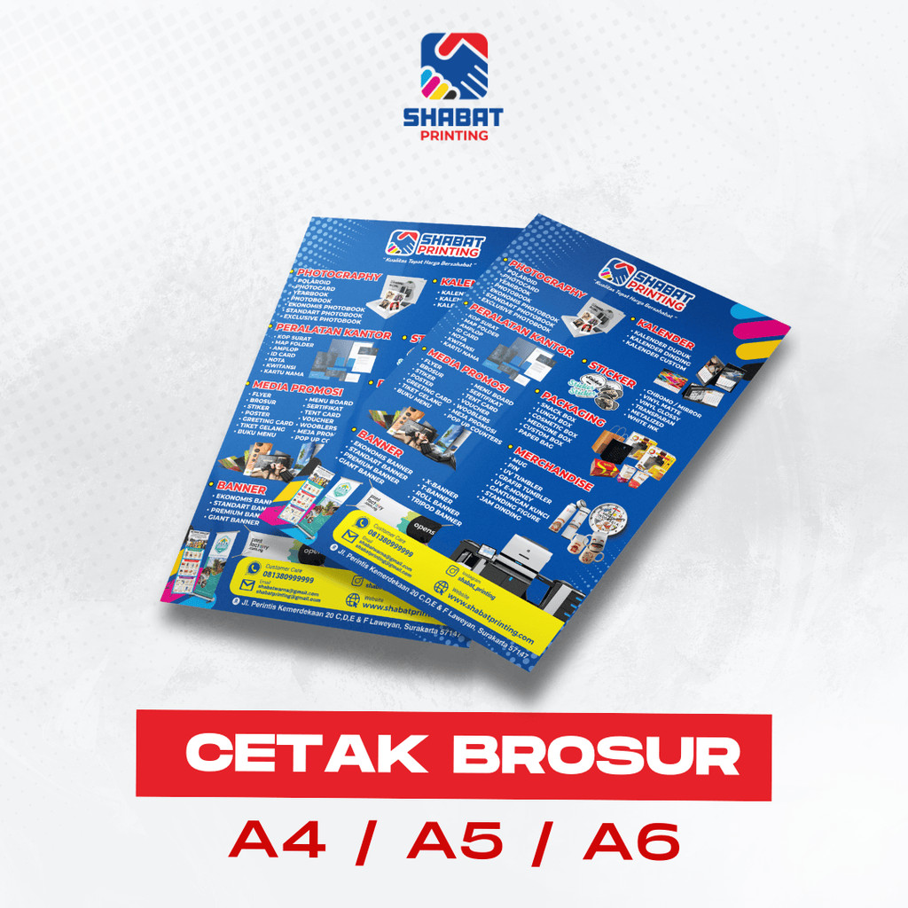 Jual Cetak Brosur 10 x 21 (500 lembar / 1 rim) / Cetak Brosur/ Flyer ...