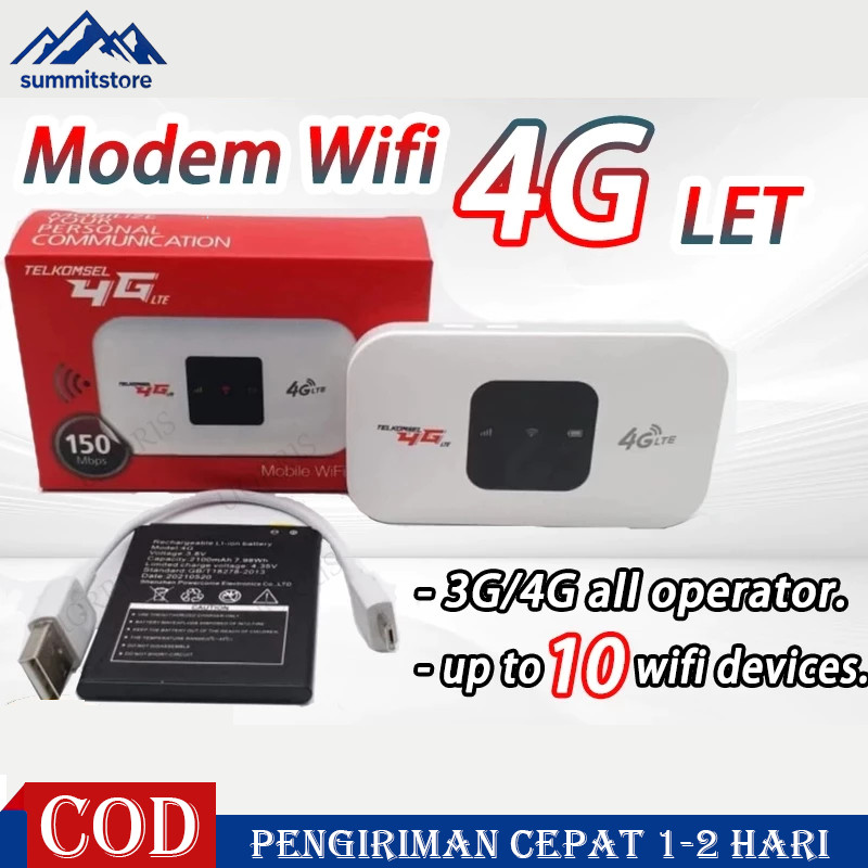 Jual Modem Wifi Telkomsel Mifi 4G LTE Unlock All Operator 300Mbps Mifi Modem Wifi 4G All ...