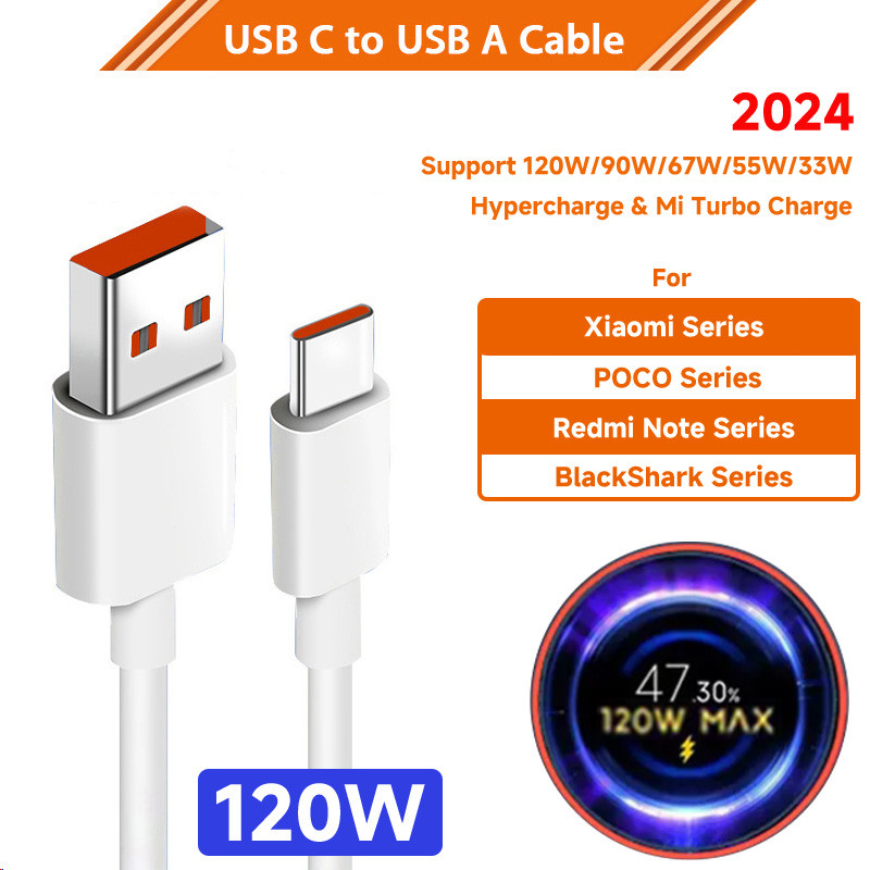 Jual Xiaomi al 120W 90W 67W 6A USB Type C Fast Turbo Charge Cable ...