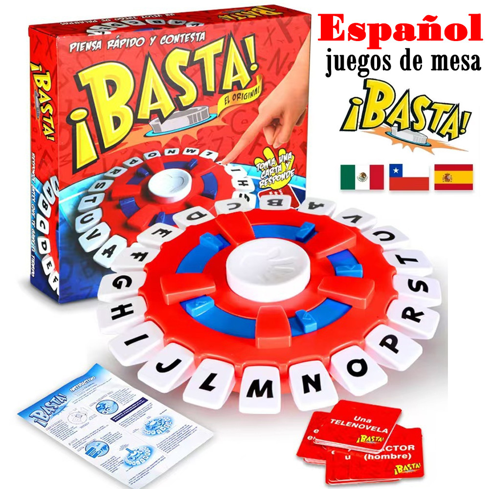 Jual Spanish Basta Game Fast-paced Family Gathering Letter Toys For ...