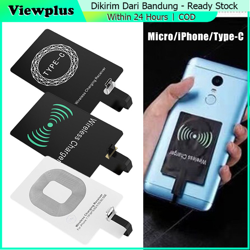 Jual Wireless Charger Receiver Qi Fast Charging Adapter Qi Chip Charger ...
