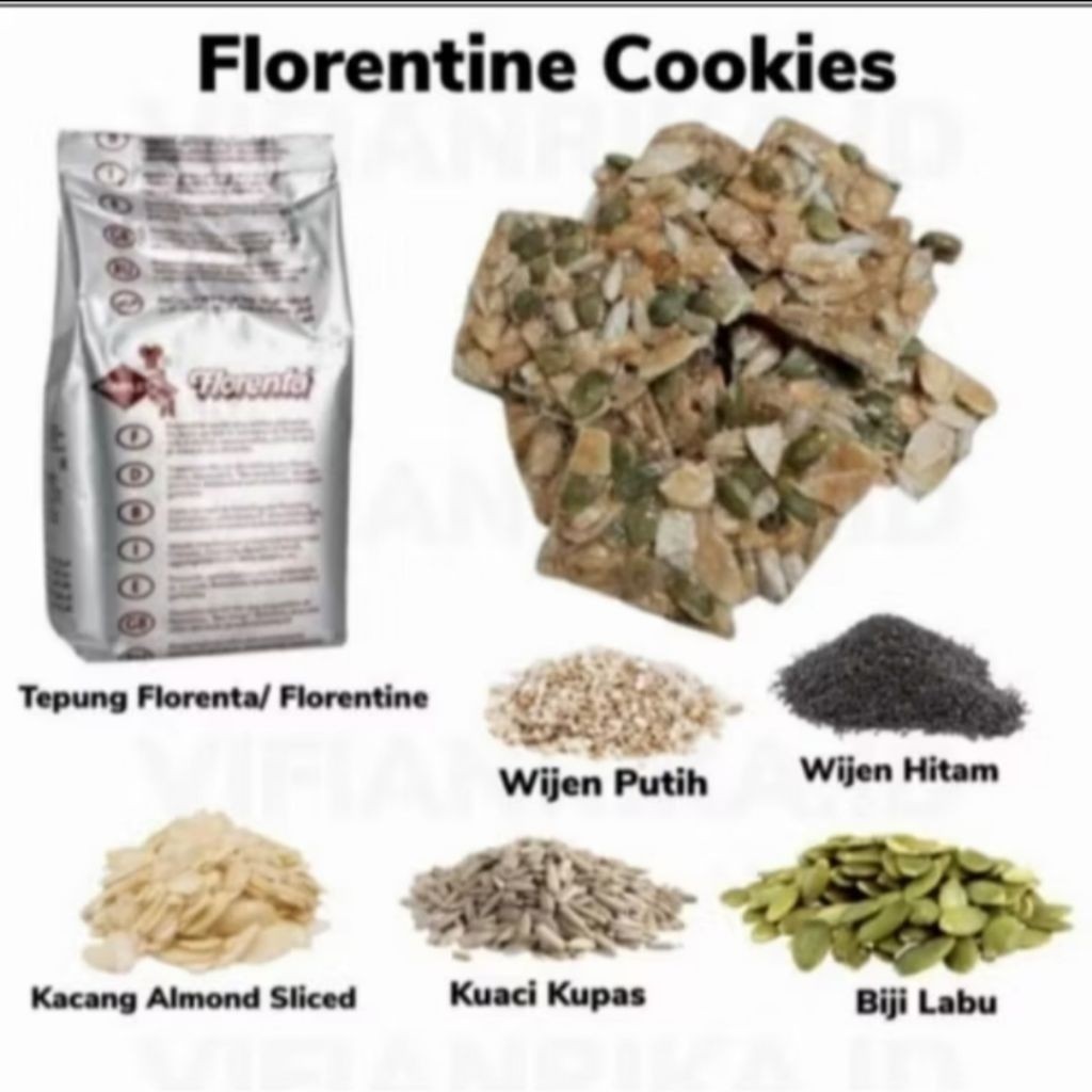 Jual Paket Florentine Cookies Komplit,Almond Slice,Wijen Hitam/Putih ...