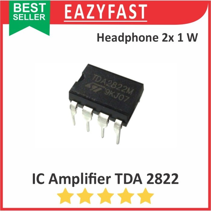 Jual IC Audio Power Amplifier TDA2822 TDA 2822 Transistor Chip Ampli ...