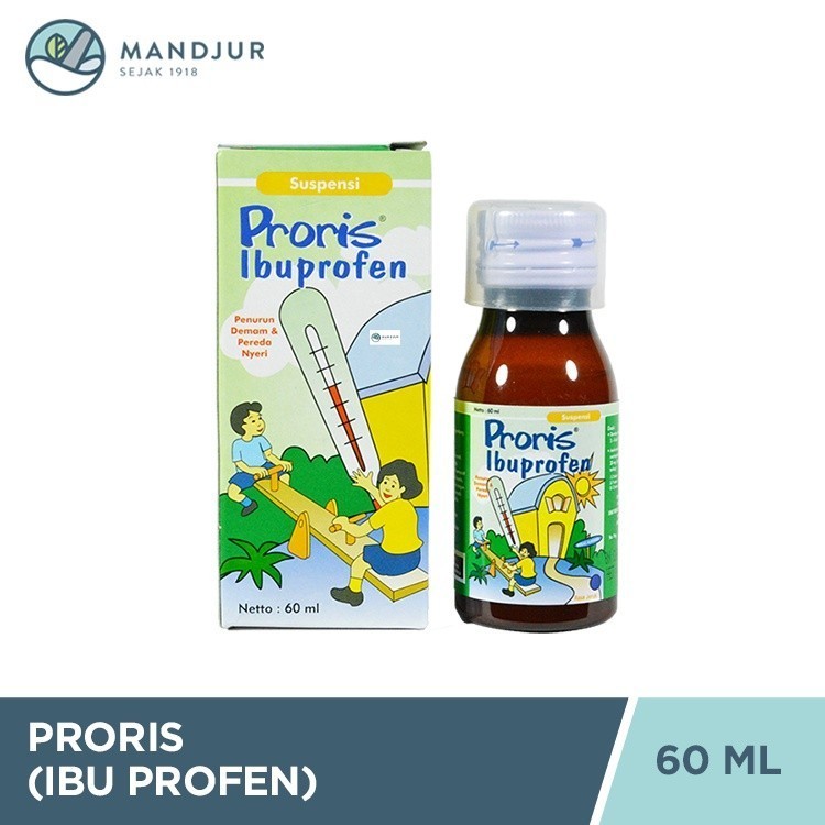 Jual Proris (Ibuprofren) - Obat demam anak, pereda nyeri, sakit gigi ...