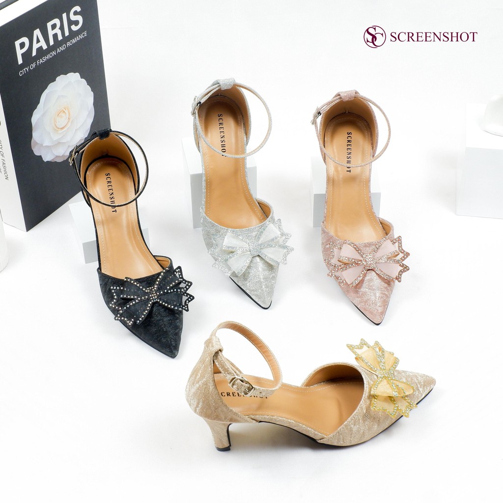 Jual SC - Rasya Sepatu pesta wanita pita kupu kupu depan sepatu mules ...