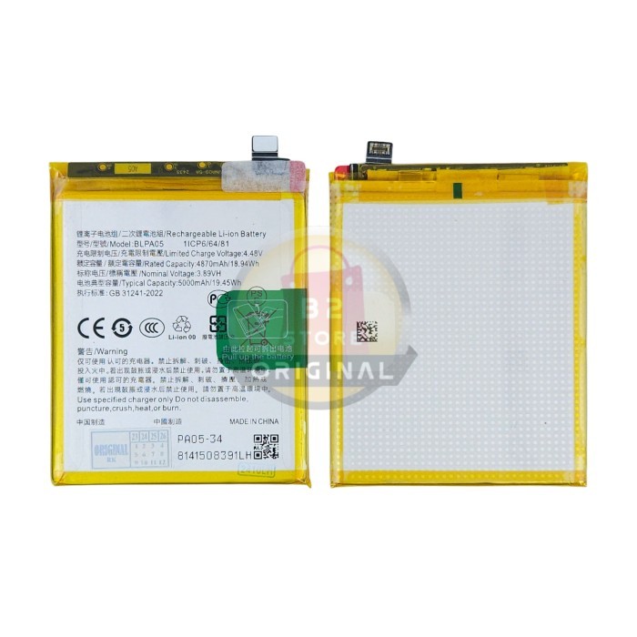 Jual BATERAI BATTERY BLPA05 FOR HP OPPO RENO 10 5G ORIGINAL | Shopee Indonesia