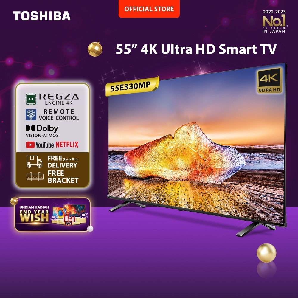 Jual Toshiba 55 Inch Smart TV 4K UHD Netflix Voice Remote Dolby Vision ...