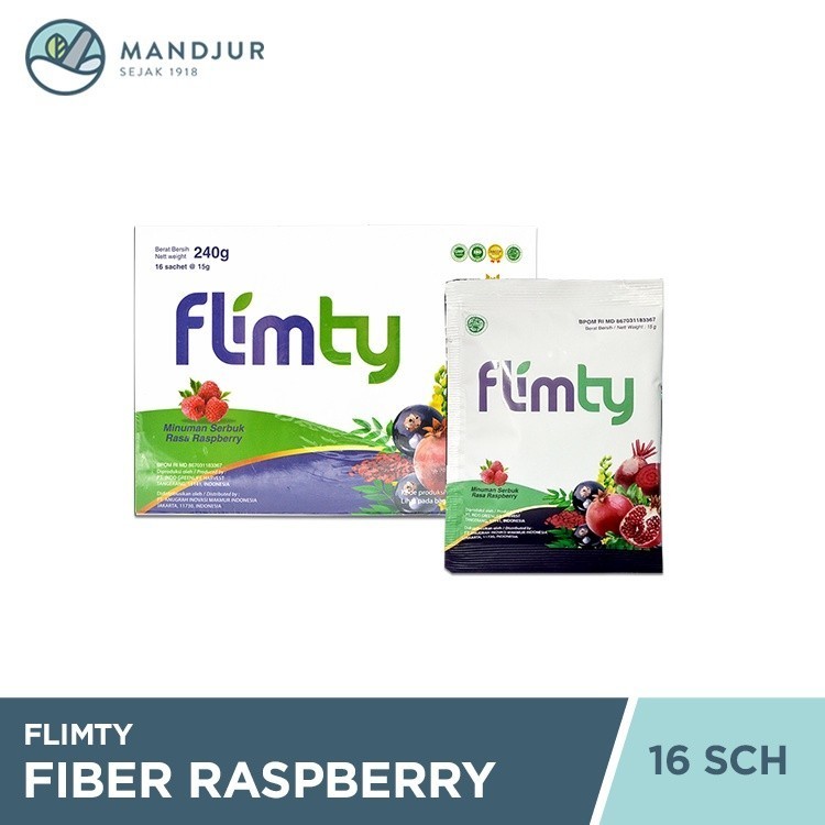 Jual Flimty Fiber Raspberry 16 Sachet - Suplemen Pelangsing Diet Detox ...