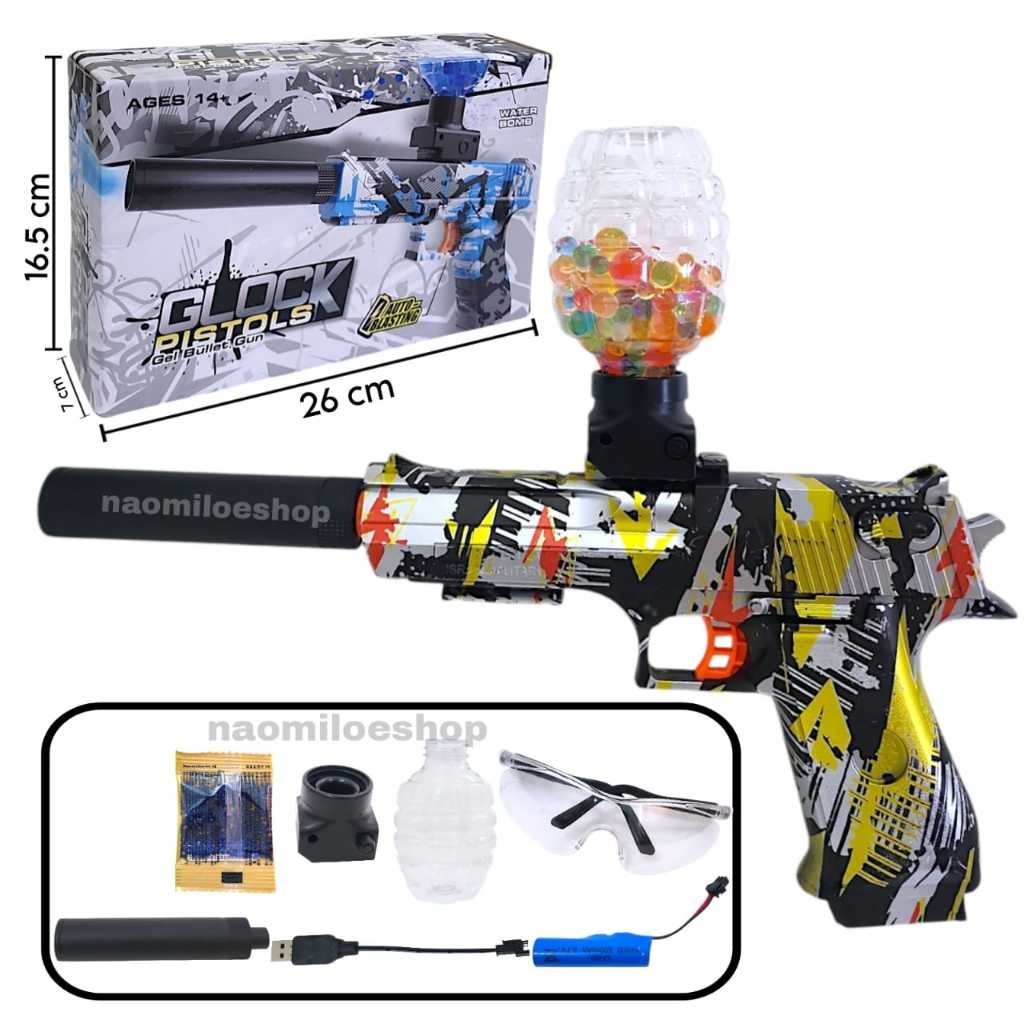 Jual AH36EL Loreng peluru air mainan pistol electric water gel blaster ...