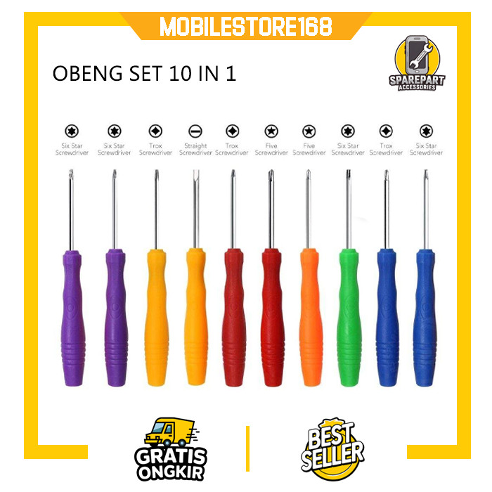 Jual ALAT OBENG 1 SET MINI 10 IN 1 OBENG BONGKAR HANDPHONE / OBENG ...