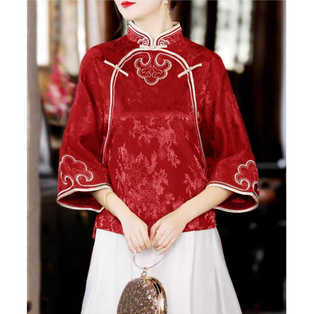 Jual TM - Atasan 0170 Blouse Wanita Ruyi Cheongsam CNY | Shopee Indonesia