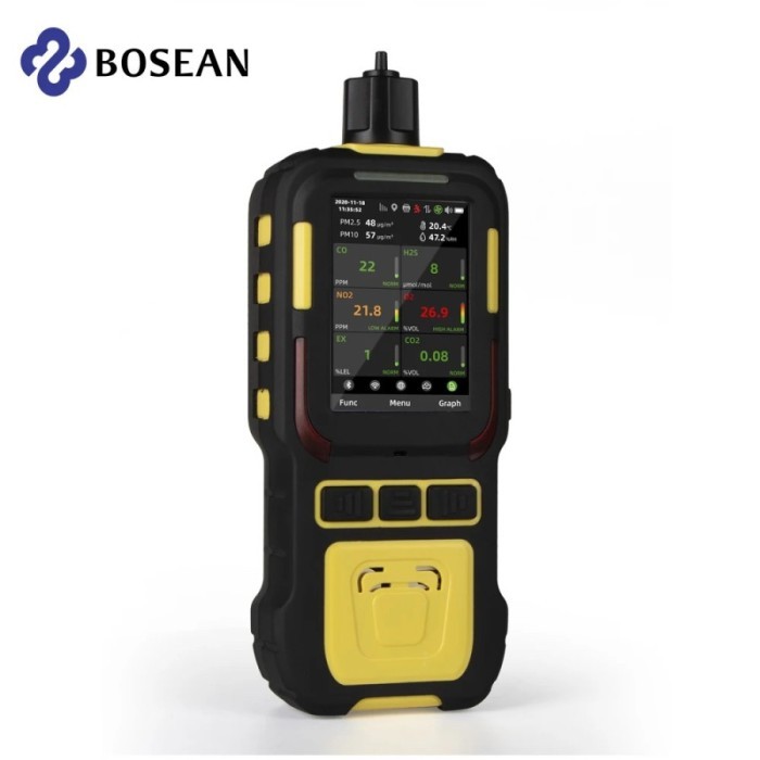 Jual BOSEAN K-600M 6 in 1 Multi Gas Detector Portable Industry Gas ...