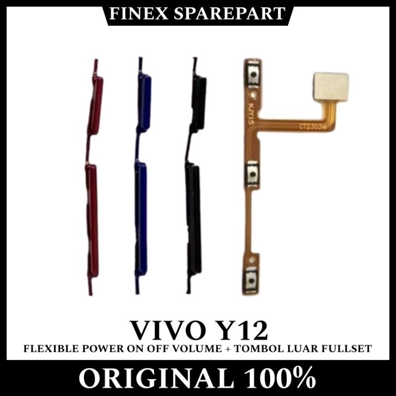Jual TOMBOL LUAR POWER ON OFF VOLUME + FLEXIBLE FLEKSIBEL POWER ON OFF VOLUME VIVO Y12 FULLSET ...