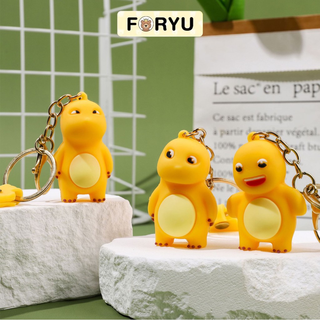 Jual Foryu Gantungan Kunci Keychain Karakter Kartun Dino Kuning Nailong Hiasan Lucu | Shopee ...