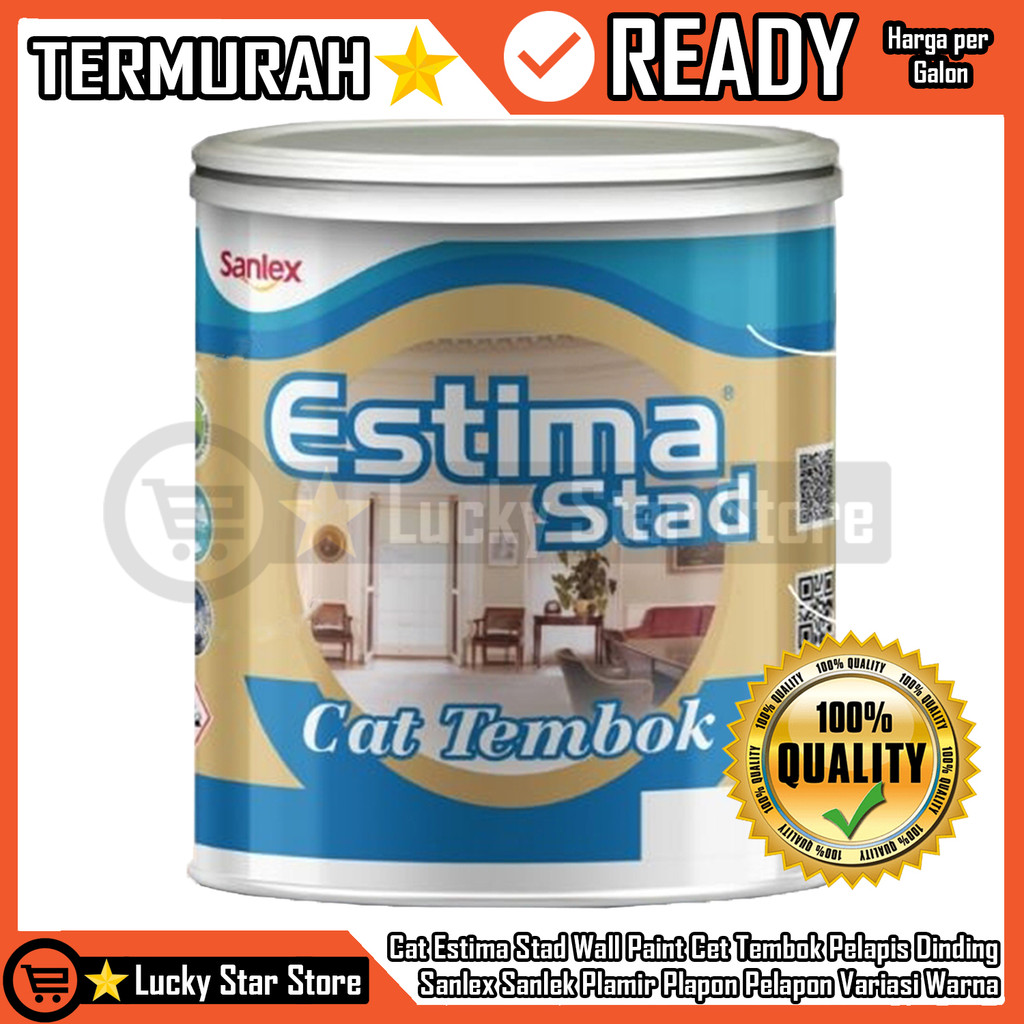 Jual Cat Estima Stad Cet Tembok Pelapis Dinding Plamir Plafon Pelapon ...