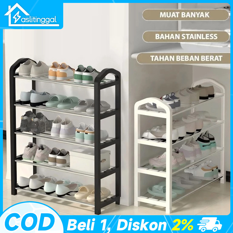 Jual Rak Sepatu Sandal 5 Susun Tempat Sepatu Portable Serbaguna ...