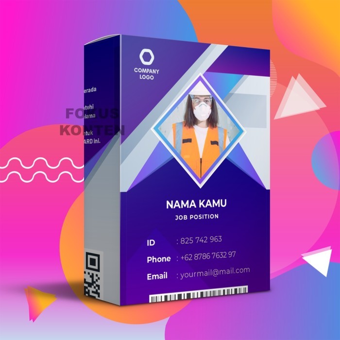 Jual 20 Desain ID Card Karyawan Exclusive CDR v24 - Digital Konten | Shopee Indonesia