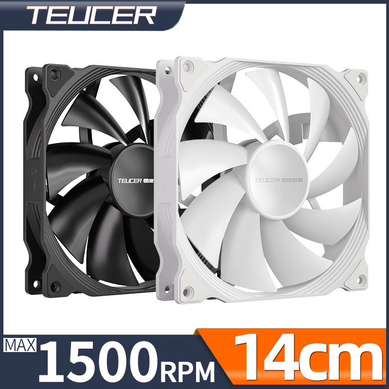 Jual Teucer AF 14025 PC Case Cooling Fan 12V 4Pin PWM MHDB Hydraulic Bearing White 14CM Silent ...