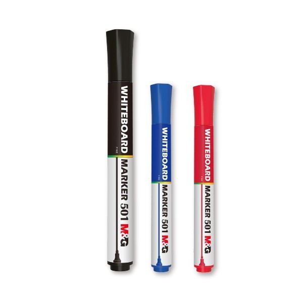Jual Spidol Whiteboard M&G Marker Non Permanent Warna Hitam Biru Mer ...