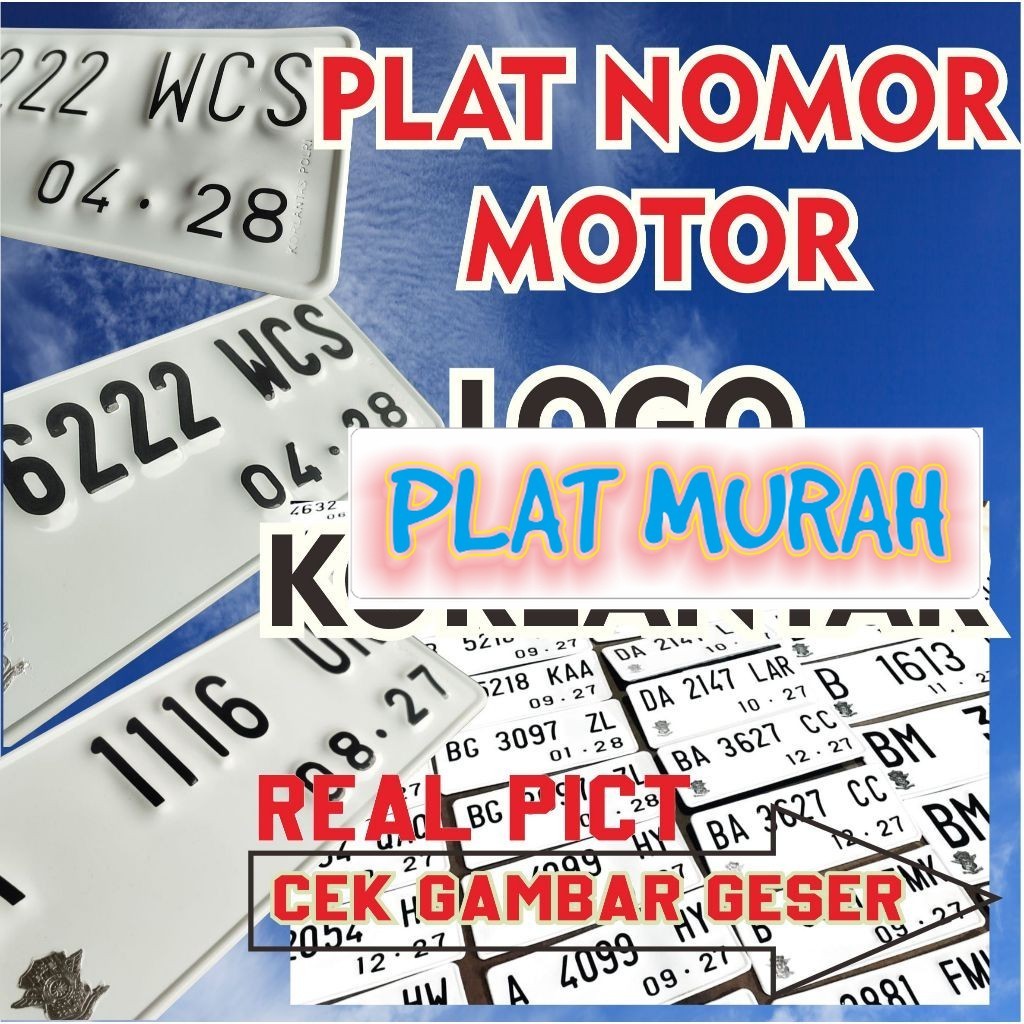 Jual PLAT ANGKA MOTOR MURAH DENGAN RAGAM JENIS FONT VARIASI | Shopee ...