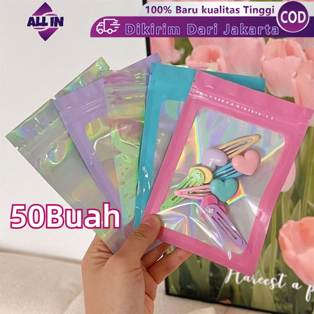 Jual 50PCS Plastik Klip Ziplock Sachet Flat Packaging Snack Aksesoris ...