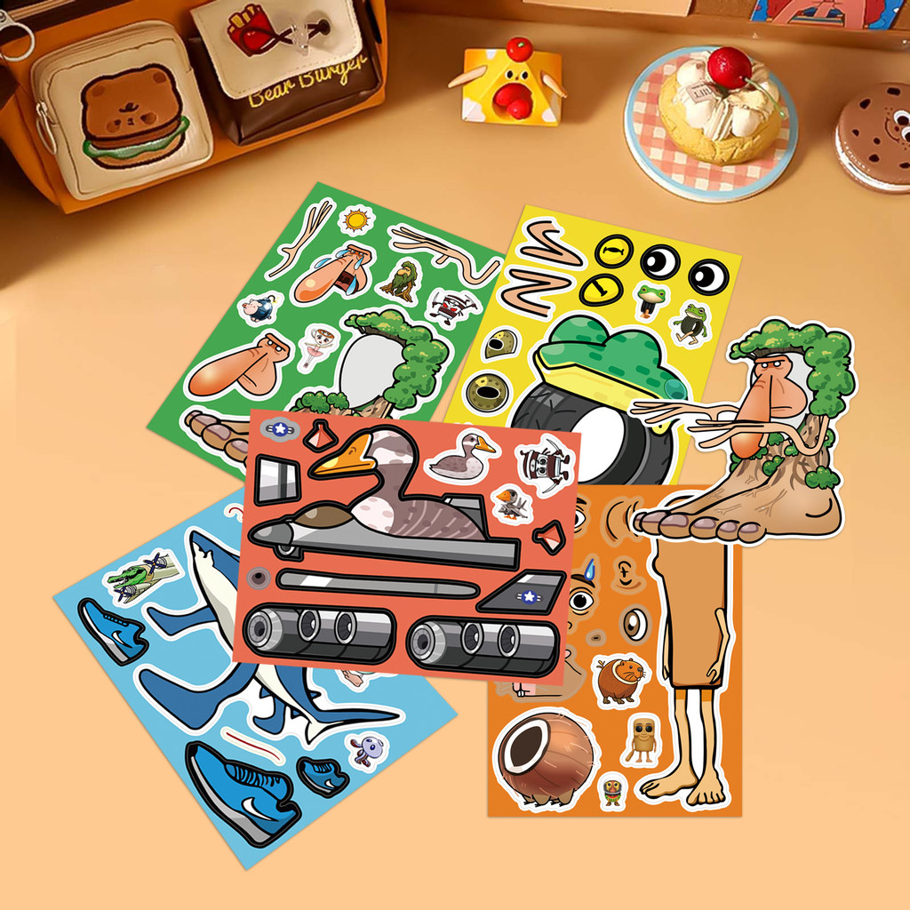 Jual AI Tung Tung Tung Sahur Stickers Wooden Stick Man Abstract Shark ...
