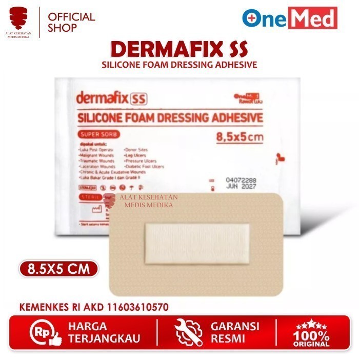 Jual Onemed Dermafix SS Adhesive Silicone Foam Super Sorb Dressing ...
