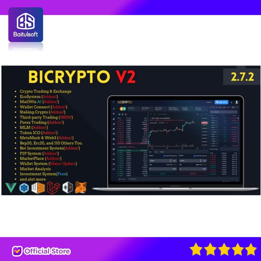 Jual SOURCE CODE APLIKASI BICRYPTO - CRYPTO TRADING PLATFORM, EXCHANGES, KYC, CHARTING LIBRARY ...